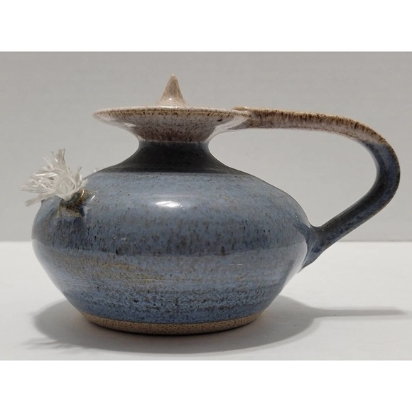 Handmade | Accents | Rare 3 Wick Hand Pottery Oil Lantern Lamp With ...